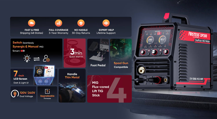 Firstess DP200 Multi-Process DualPulse™ MIG Welder – YesWelder