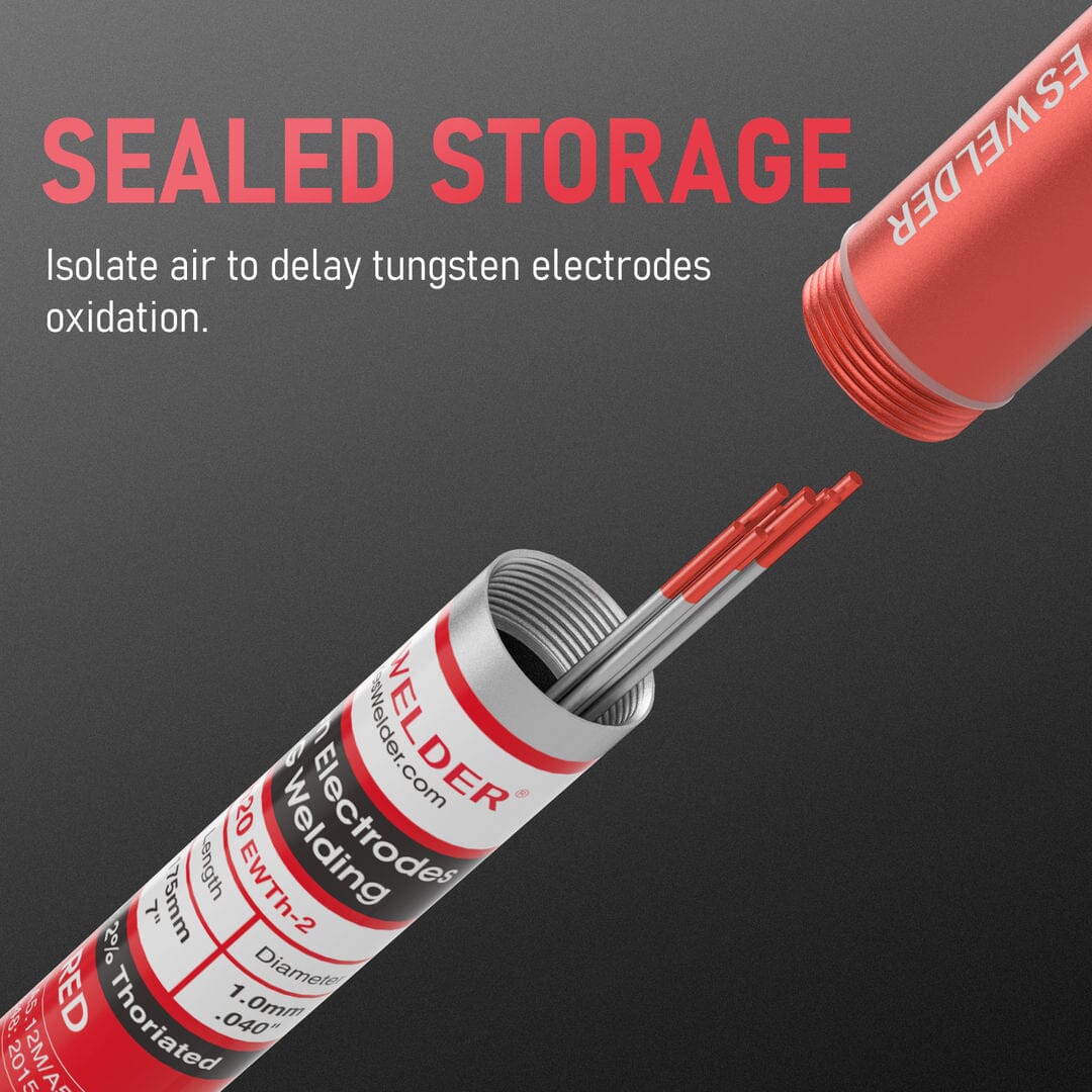 2% Thoriated Tungsten Red, WT20 | TIG Welding Electrode | YesWelder
