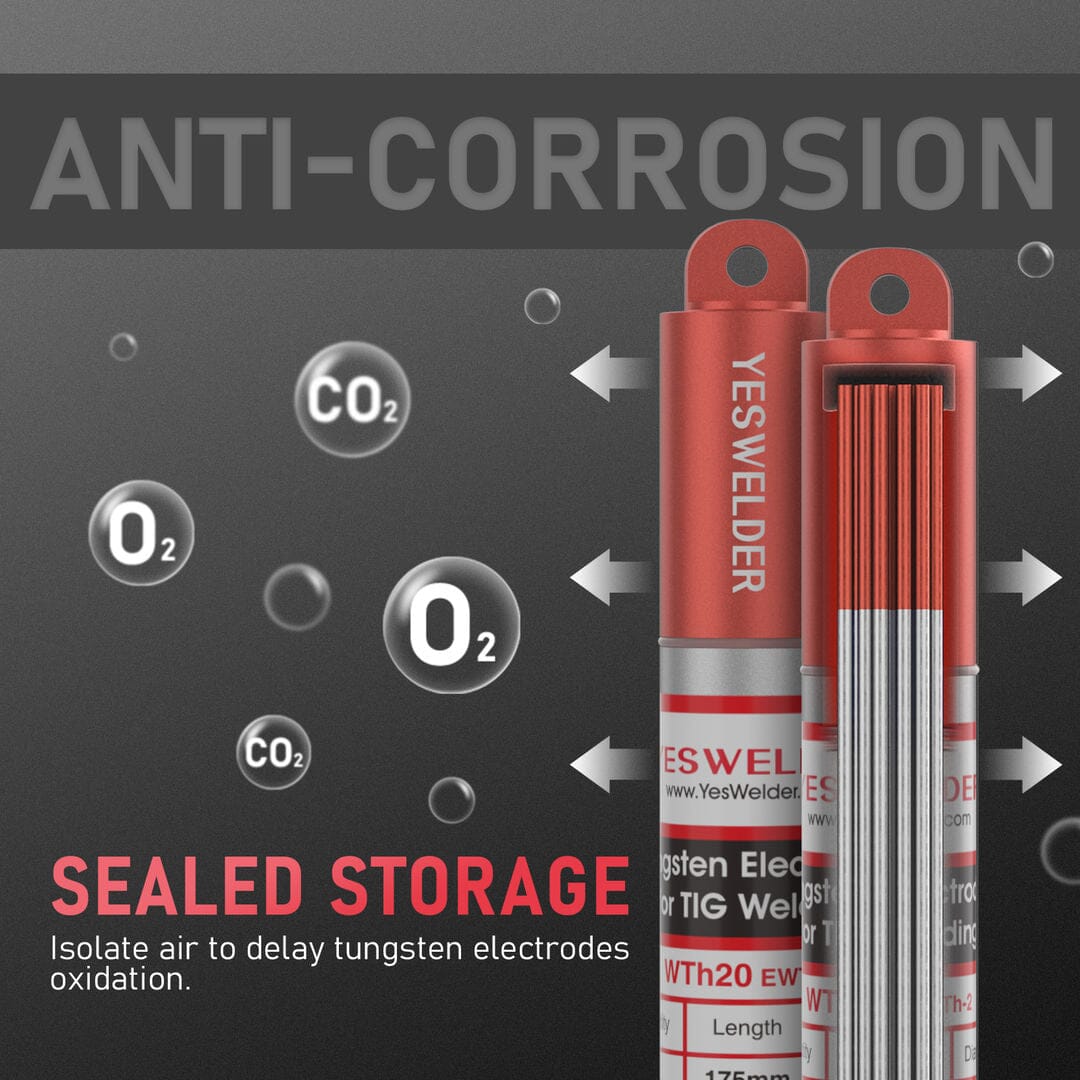 2% Thoriated Tungsten Red, WT20 | TIG Welding Electrode | YesWelder